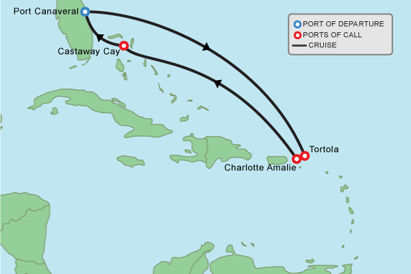 Caribbean Cruise Map
