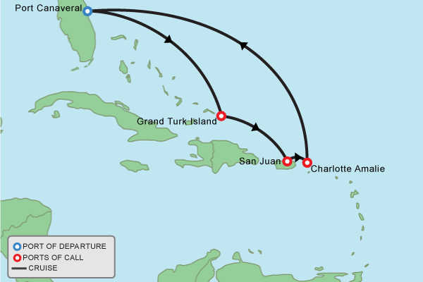 7 Night Eastern Caribbean From Port Canaveral (Orlando), Florida ...